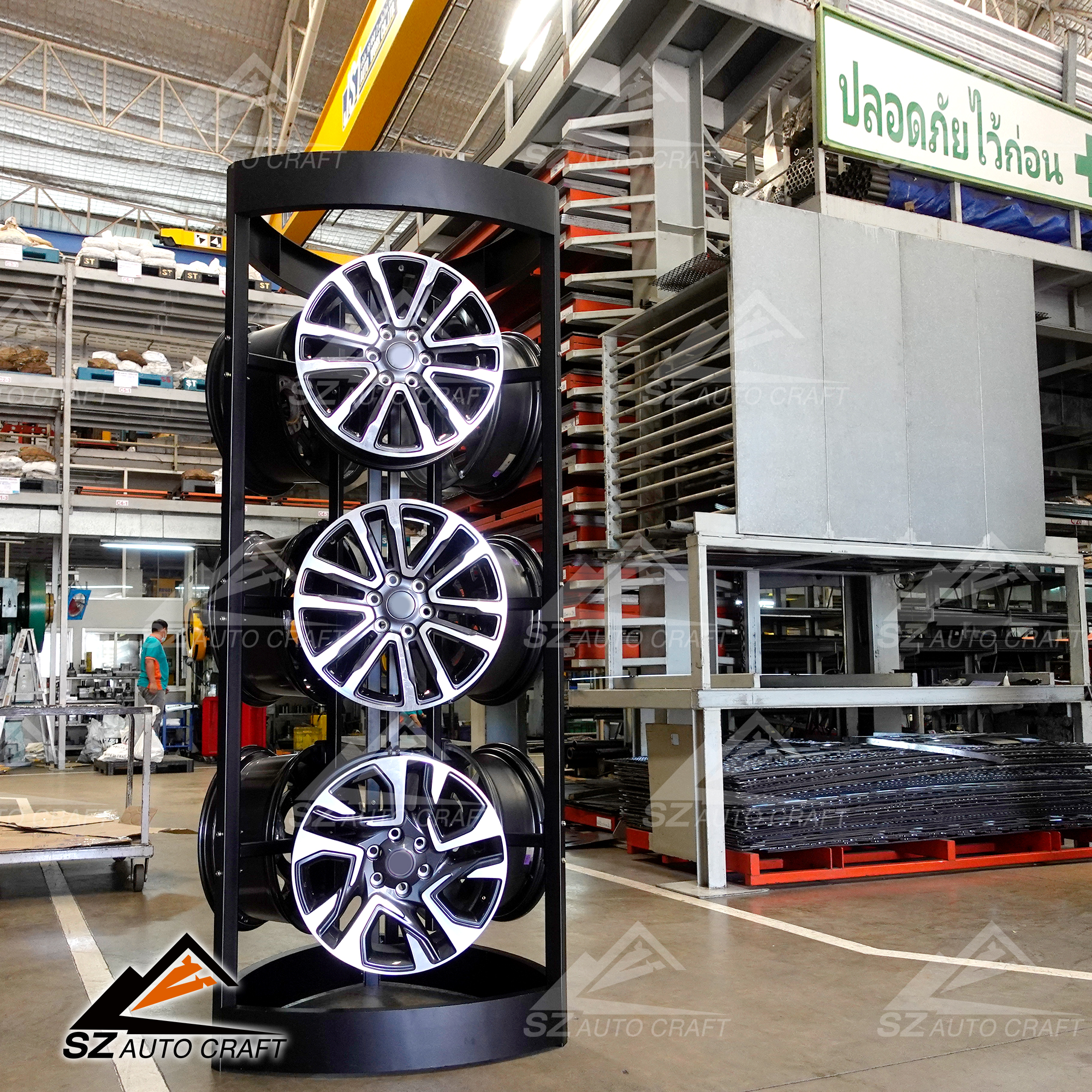 3D ชั้นโชว์ล้อแม็กซ์ Model: 9V (Alloy Wheel Display Stand) : บริษัท เอส ...